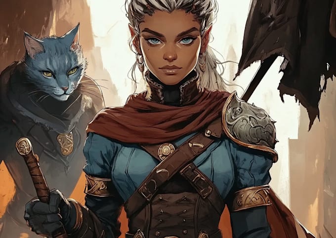 Draw illustration your oc or dnd character art by Akteah | Fiverr