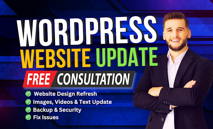 Update, edit and fix any issues your wordpress website by Dev_wpworld | Fiverr