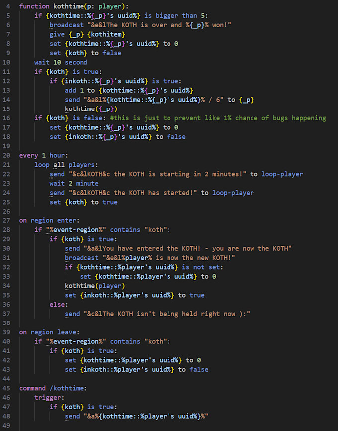Create you a skript plugin for your minecraft server by Sbv3skript | Fiverr