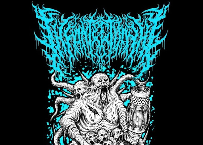 Design your black, slamming, brutal, death metal band logo by Shonal_iislam | Fiverr
