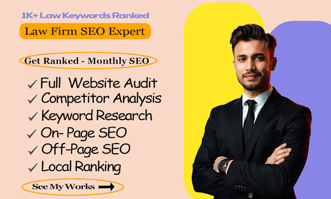 Boost your law firm seo rankings with expert services by Tanviseo | Fiverr