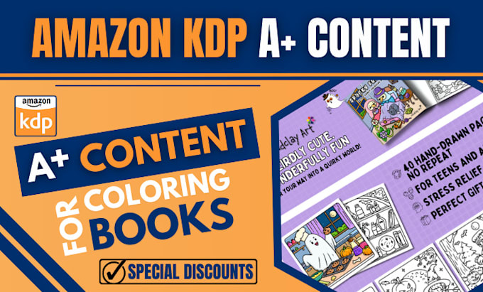 Design a plus content for your amazon kdp coloring book by Khalilab ...