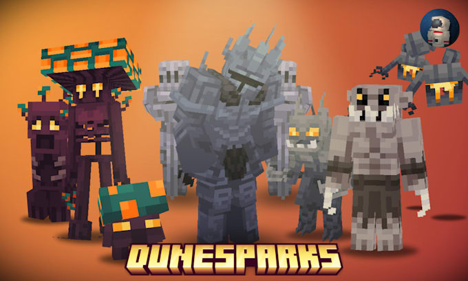 Do minecraft 3d mob model in blockbench, texture, animation by ...