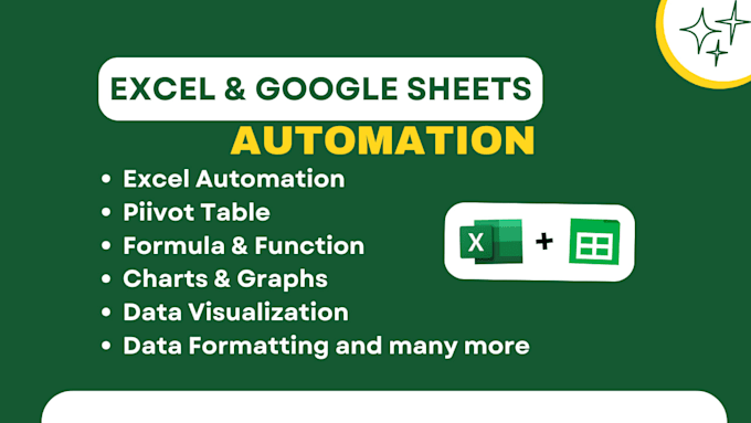 Help you do microsoft excel google sheets, formula, excel automation by Oyintyrah | Fiverr