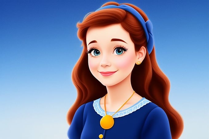 Draw cute disney style portrait your photo by Simone_tobler | Fiverr