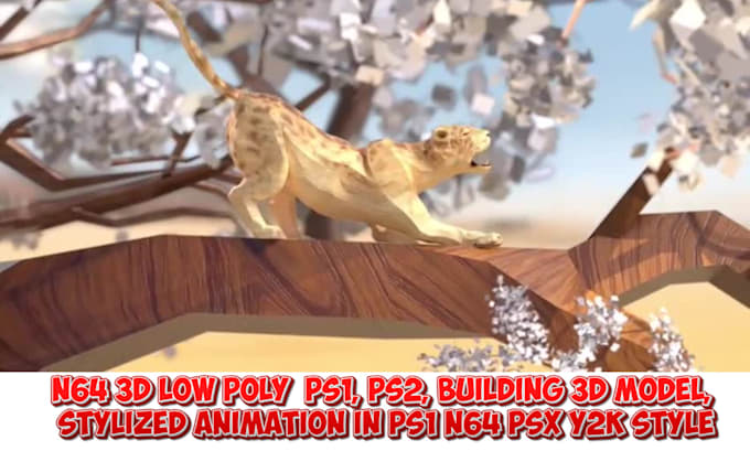 N64 3d low poly ps1 ps2 building 3d model stylized animation in psx y2k ...