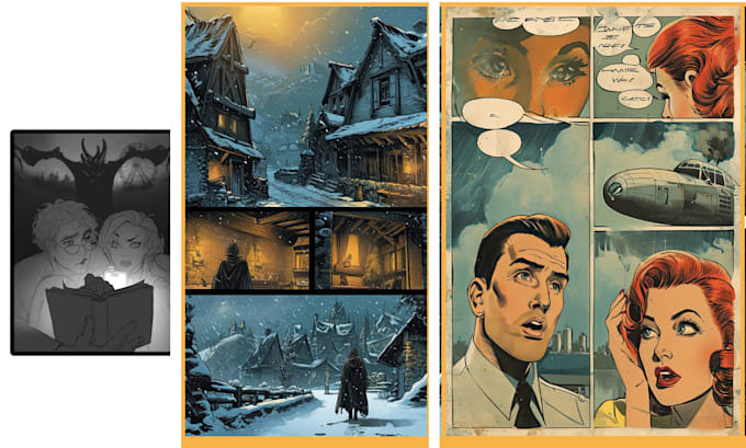Comic book artist for graphic novel comic book page superhero ...