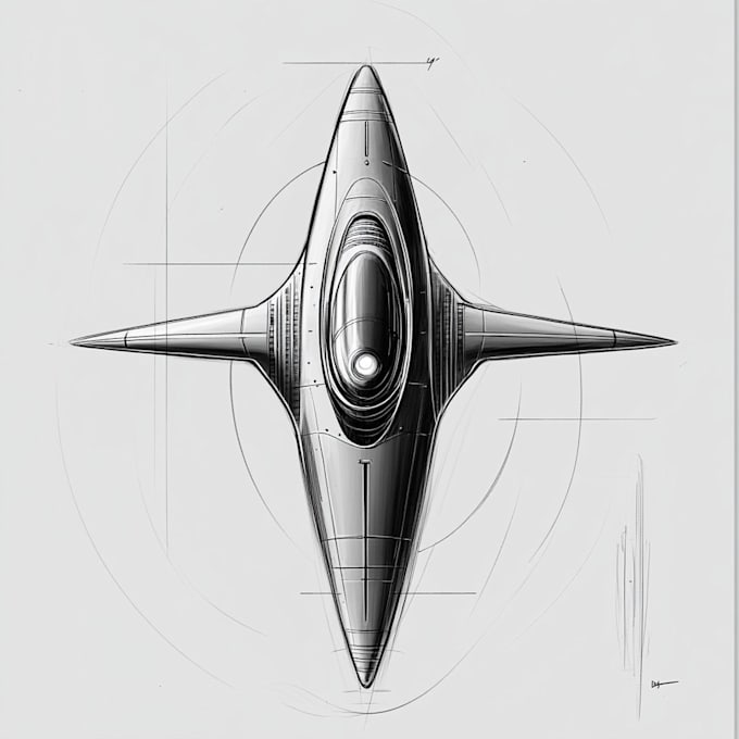 Draw futuristic vehicle aircraft spaceship for you by Racretuwer | Fiverr