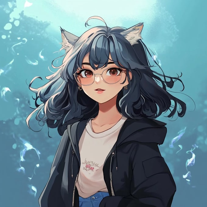 Illustrate anime character, vtuber, oc art, of any kind by Haouana | Fiverr