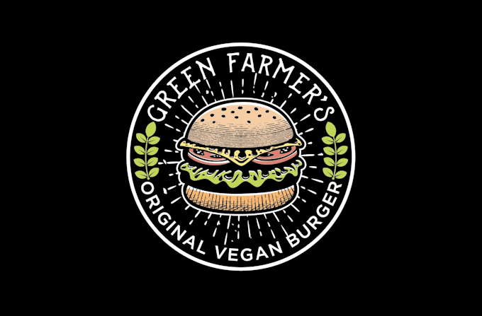 Create a custom minimalist modern food burger logo design by Joebenner ...