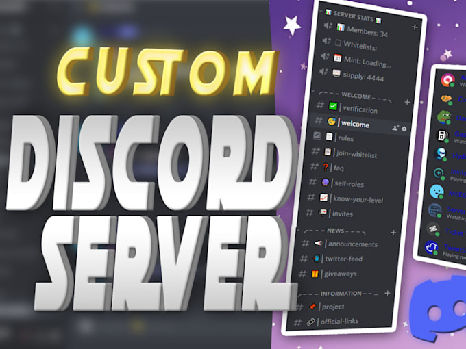 Design discord servers for clients by Dlay_ttv | Fiverr