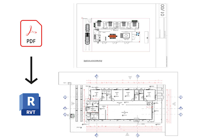 Convert pdf or image file into autocad drawing or revit architecture by Agnesramalho | Fiverr