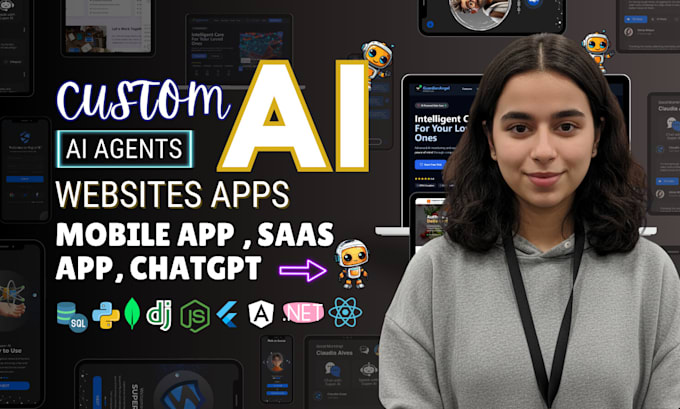 Develop ai mobile app or website ai saas app ai chatbot ai software by Abiha5267 | Fiverr
