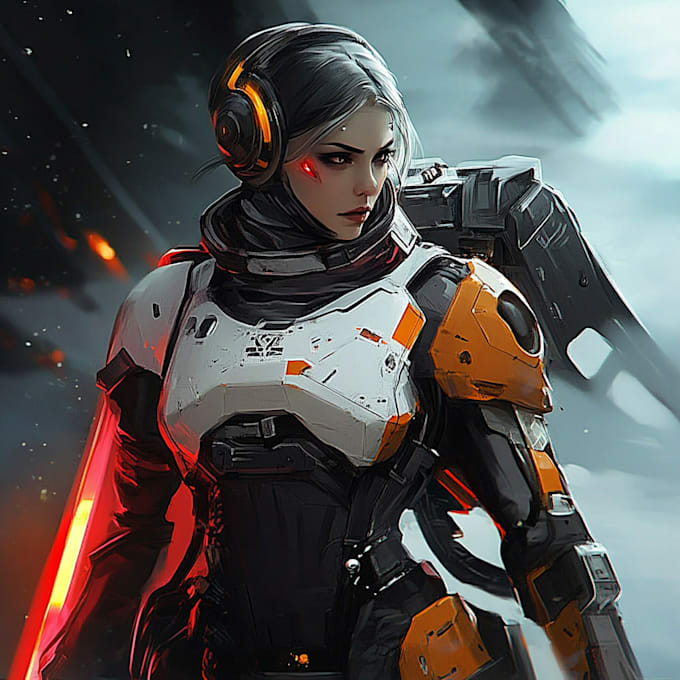 Do unique sci fi character and sci fi art by Carnwedron | Fiverr