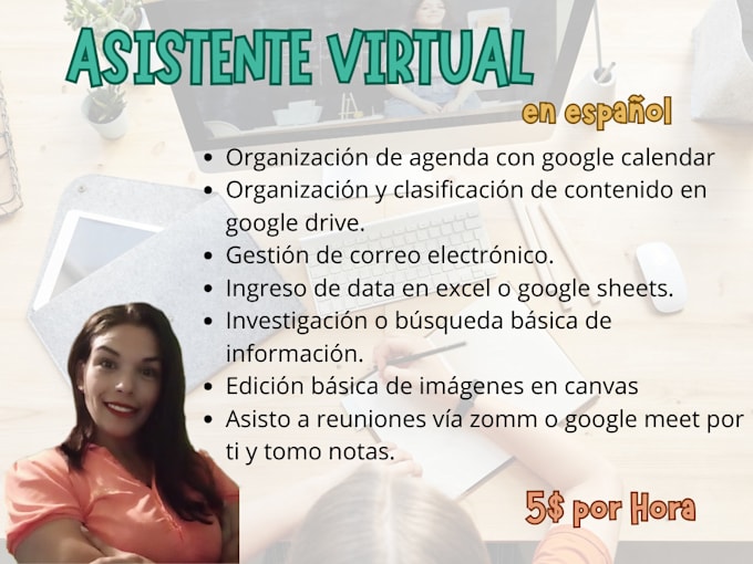 Sere tu asistente virtual personalizado by Nesbelyv | Fiverr