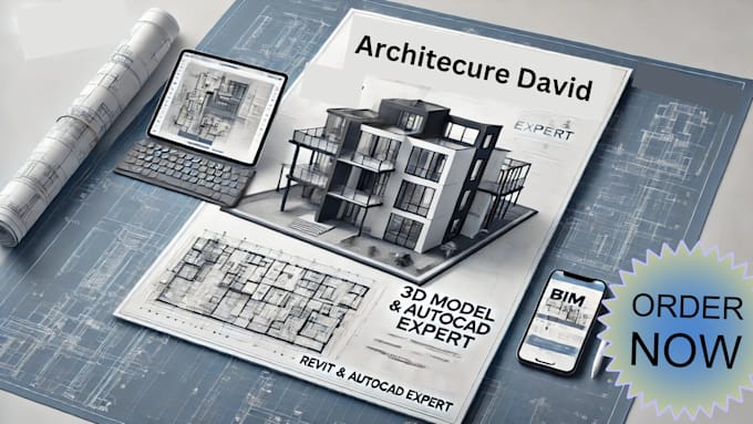 Do 3d model architecture bim floor plan in revit autocad