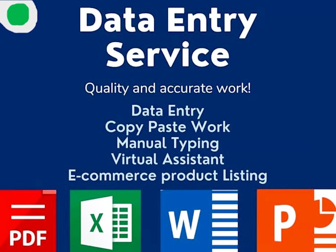 Professional data entry services by Pasindu111 | Fiverr