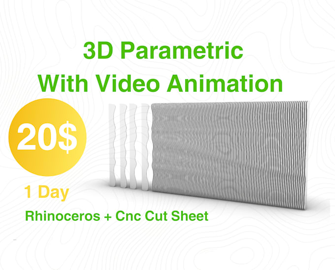 Create 3d parametric for cnc with render and video animation by ...