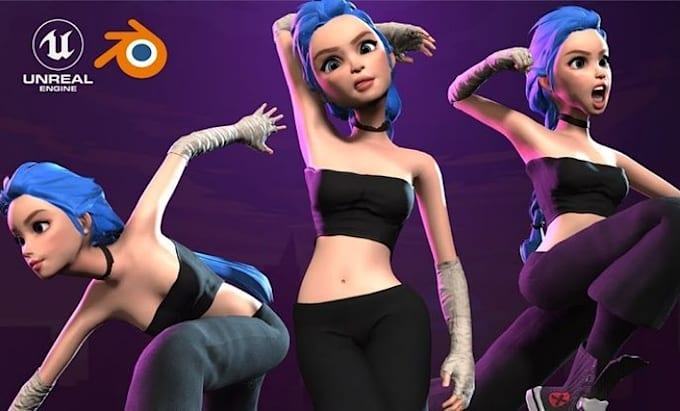 Do 3d Game Character And Character Modelling Rigging With Game Asset