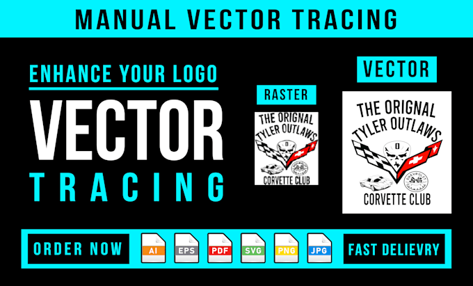 Manual vector tracing, enhance, recreate, resize and modify your logo by Fahadahmad191 | Fiverr