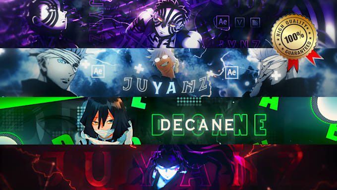 Design amazing anime banner for youtube, twitch, discord by Hazemya ...