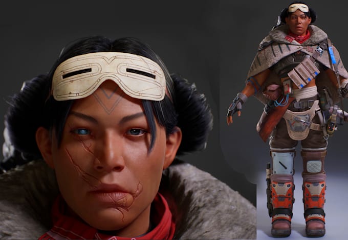 3d character modeling game character metahuman character for unreal ...