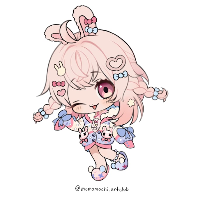 Draw cute anime chibis by Momomochiaf | Fiverr