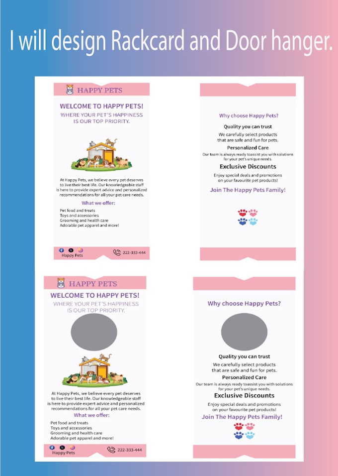 Design rack card and door hanger by Gfxtanya | Fiverr