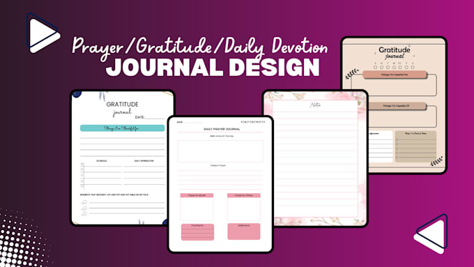 Design custom daily devotion prayer journal christian gratitude journal ...