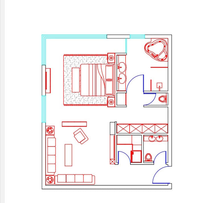 Custom 2d architectural drawings by Ayeshajawedkhan | Fiverr