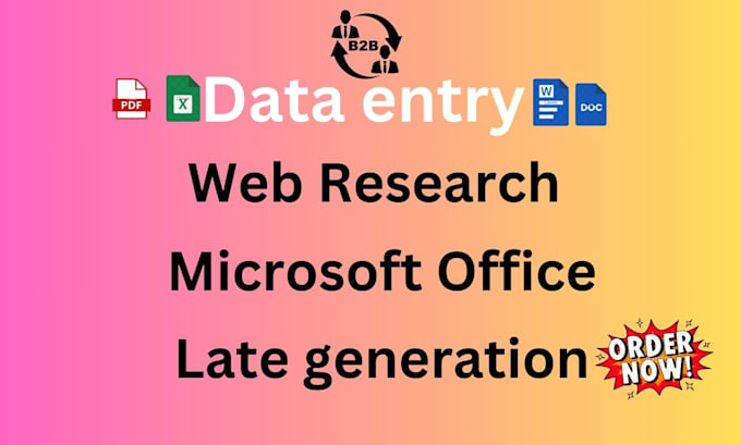 Do any type of data entry, lead generation by Istiyak_design | Fiverr