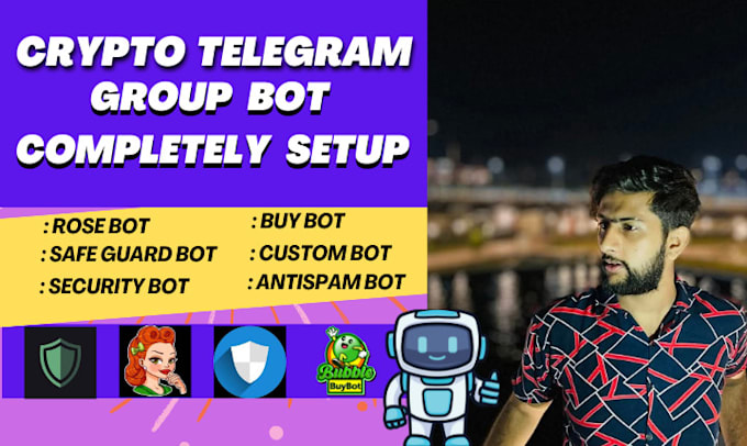 Fully setup telegram bots in your crypto telegram group by Cryptic_tg | Fiverr