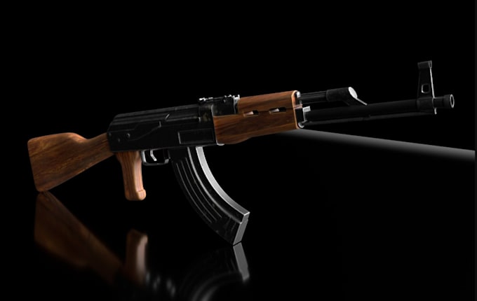 Create 3d hard surface weapon for game,props model,pbr texture,lowpoly ...