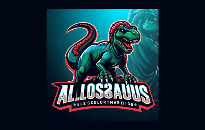 Create allosaurus dinosaur mascot logo with unlimited revision by Amir ...