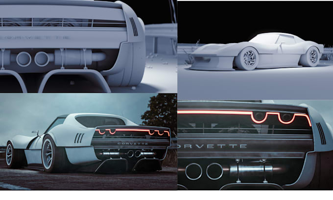 Create custom stylized 3d car models for high quality renders by ...