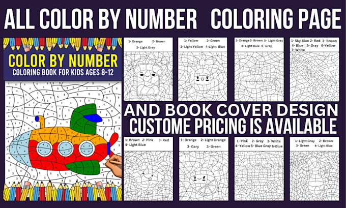 Custom color by number coloring page and book cover by Heytarekx002 ...