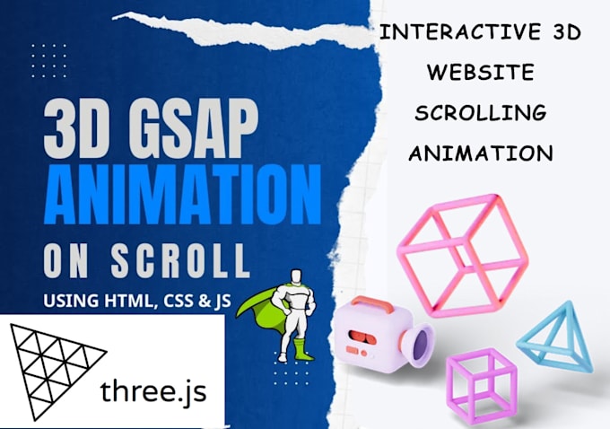 Develop interactive 3d website scrolling animation, 3d spline threejs webgl gsap by Perfect ...