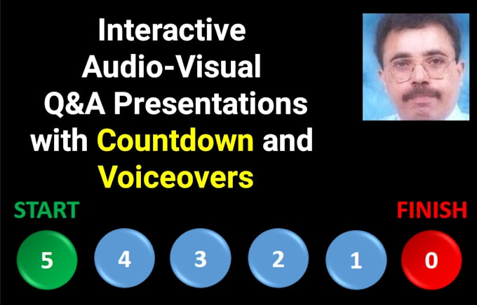 Do interactive audio visual qa presentations with countdown and voice ...