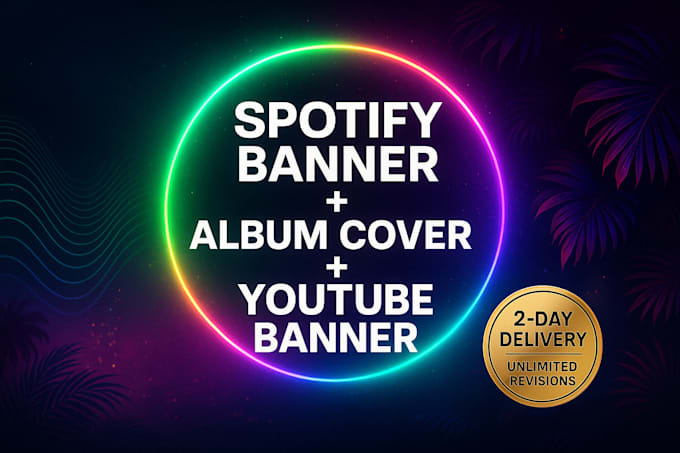 Do spotify banner design album cover, soundcloud banner, youtube banner ...