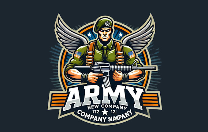 Design army mascot logo with free source files by Ozella_howe | Fiverr