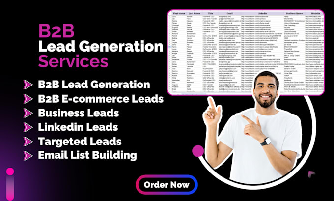 Generate b2b ecommerce leads and build linkedin and email lists by Mdrezaulkari590 | Fiverr