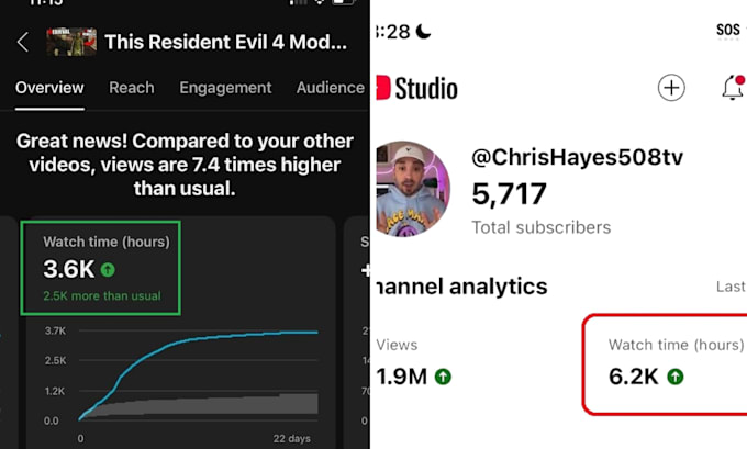 Your youtube video watch and review 7 day by Merajhossin314 | Fiverr