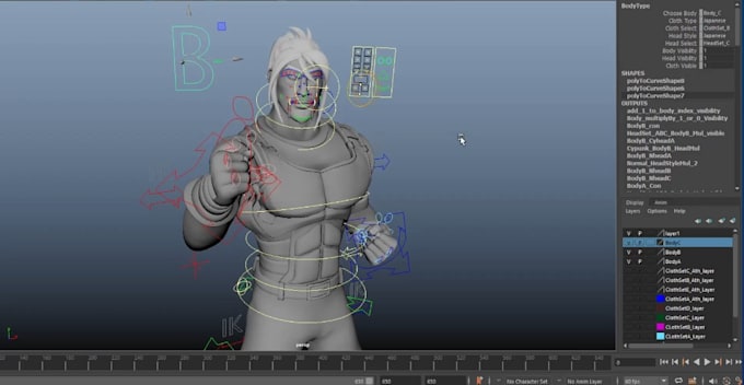 Custom rig for 3d character,eyes face rig,audio2face animation,maya ...