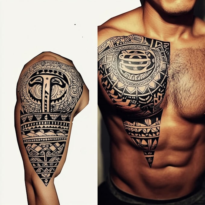 Design your polynesian tribal tattoo by Janelifford | Fiverr