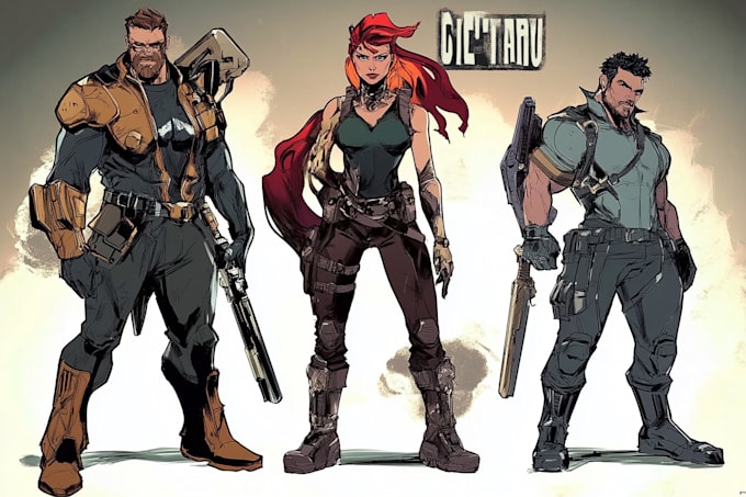 Draw a comic character design for you by Kishaove | Fiverr