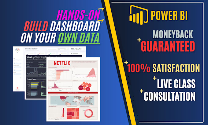Be your power bi mentor, build dashboard with your own data
