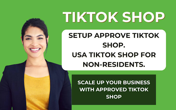 Setup approved tiktok shop, active tik tok shop listing, manage tiktok ...