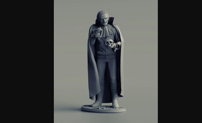 Design 3d sculpture from picture or 2d sketch,3d comic fictional figure ...