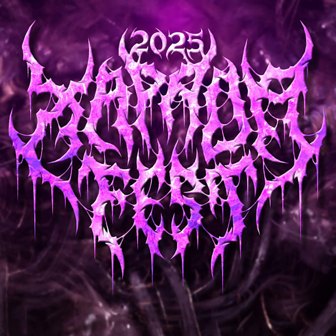 Initial letter monogram logo for band,metal,deathcore,merchandise ...