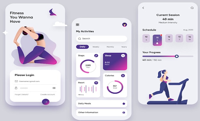 Do mobile app ui ux design and website ui ux design on figma by Catagutierren | Fiverr
